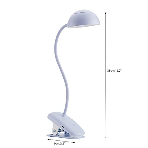 Eye-Caring Clip-on Desk Lamp Charging Plug-in LED Eye Protection Touch Dimming Energy-saving Learning Night Light for Student Dormitory Bed Office lamp (Color : White)
