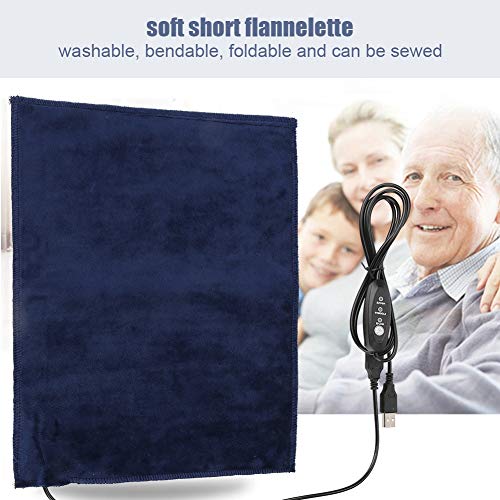 Akozon Heating Pad, USB Electric Cloth Heater 5V2A Pad Heating Element for Clothes Seat Pet Warmer 24x30cm 45℃