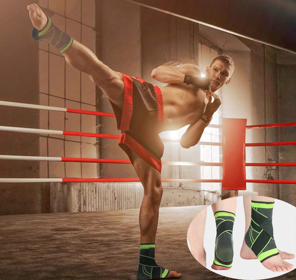 1 Pair Ankle Brace Protector Sleeves Adjustable,Alleviate Achilles Tendon Pain, Sprain, Sports Injury Healing Stabilizer