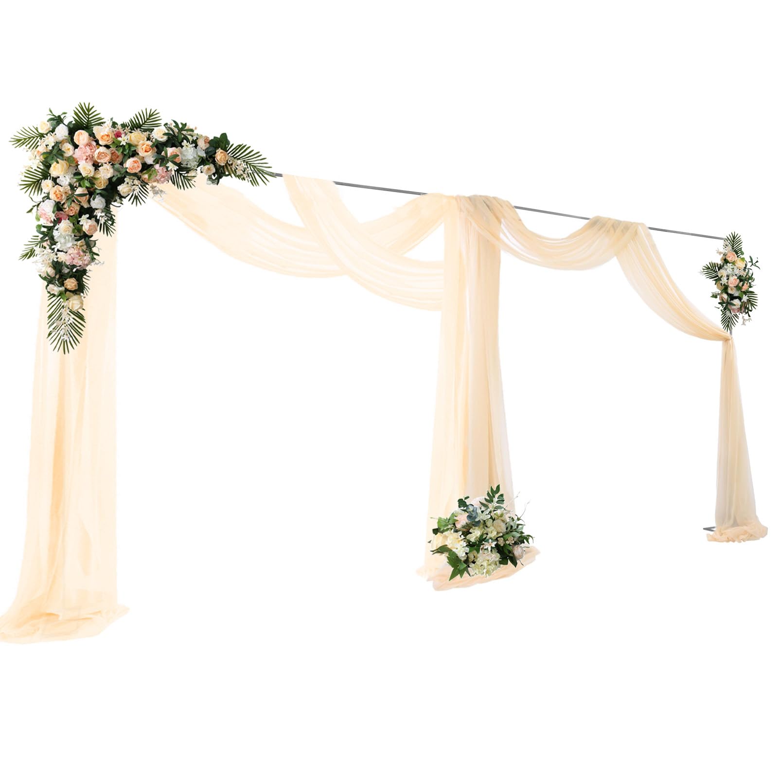 10 X 20 FT Heavy Duty Backdrop Stand Pipe Kit with Base, Rectangular Adjustable Backdrop Stand for Wedding Birthday Party Photo Booth Background Photography Exhibition Decoration