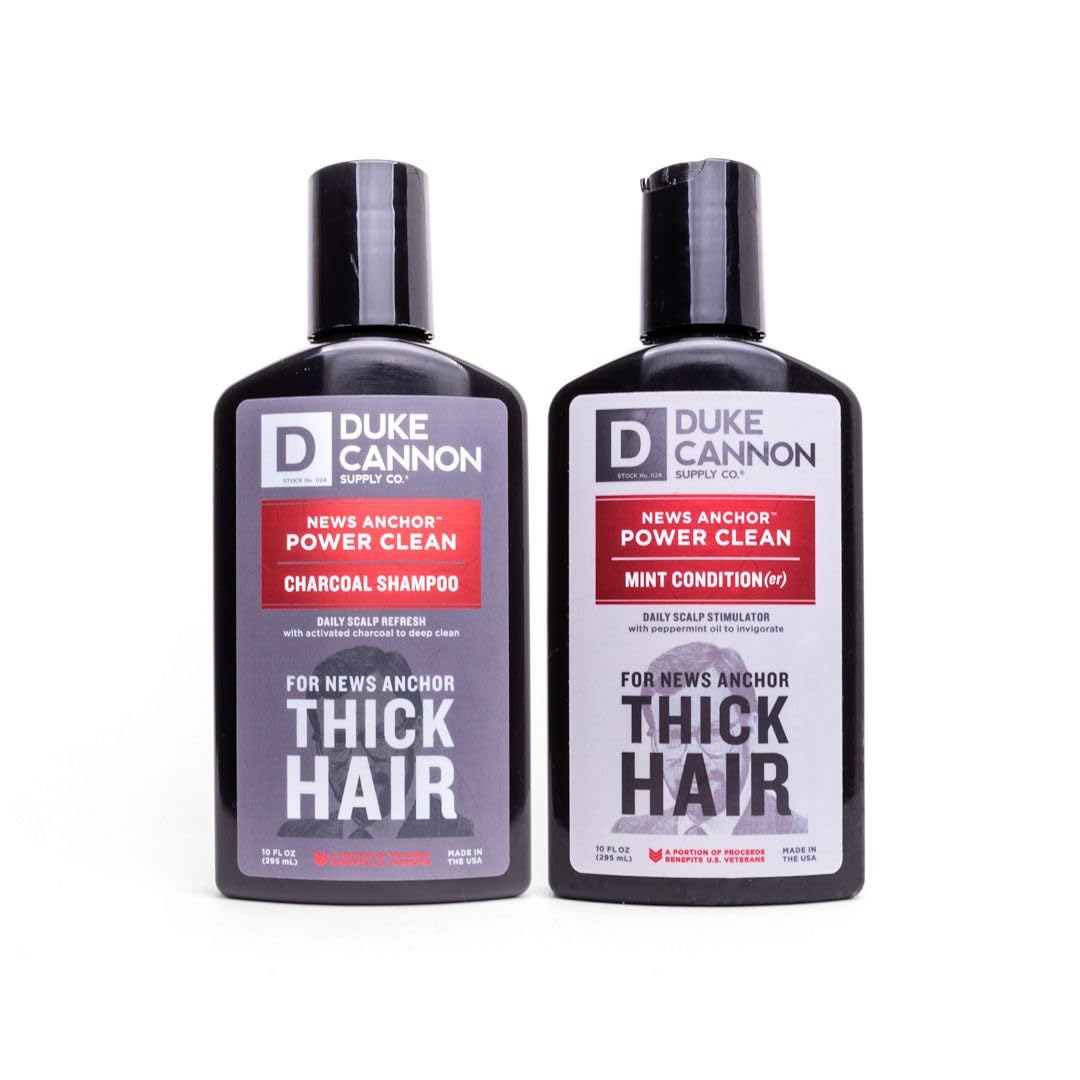 Duke Cannon News Anchor Power Clean Shampoo/Conditioner Wash (Charcoal Shampoo)