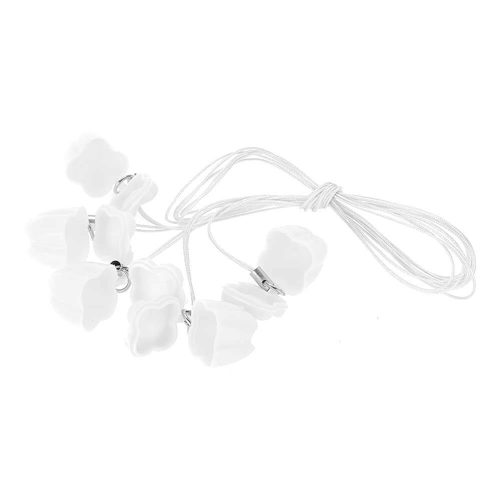 ANGGREK Milk Tooth Saver Necklaces, 5pcs Plastic Baby Milk Tooth Storage Box with Rope Tooth Saver Necklaces(White)