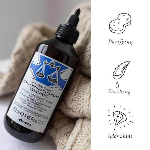 Davines Naturaltech REBALANCING Cleansing Treatment, Effectively Counteract Greasy Scalp And Heavy Hair, 8.45 Fl Oz