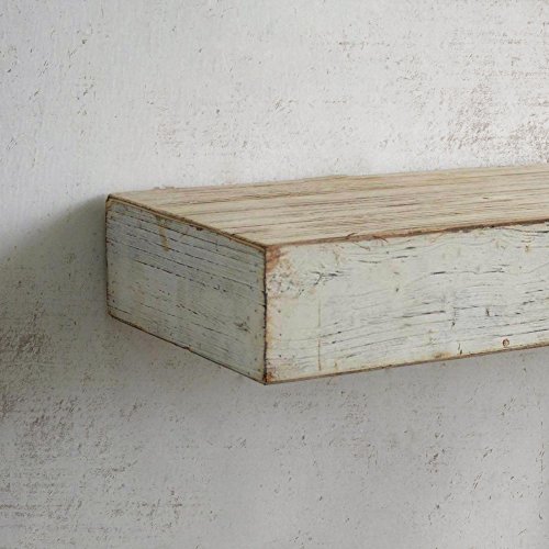 American Art Decor Floating Wall Shelf - Rustic Decor Shelves for Living Room, Bedroom, Kitchen, & Laundry Room - Farmhouse Wall Shelves (White, 3.25βx24.25 x 8.25β)