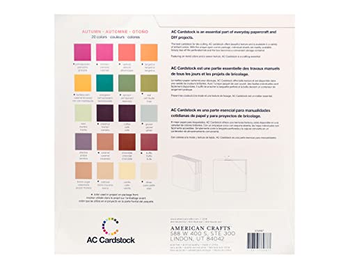 American Crafts Variety Pack Autumn 60 Sheets of 12 x 12 Inch Cardstock, Assorted