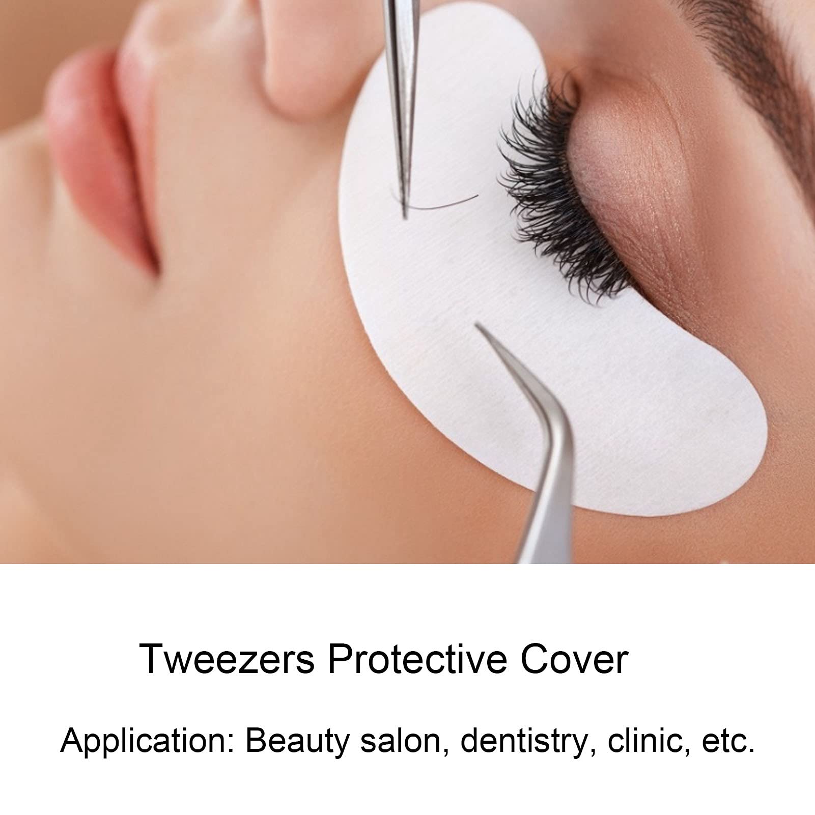 Non‑Slip Tweezers, Tweezers Reusable Tweezers Tip Cover Design Thickened Silicone Design for Eyelashes Grafting Tweezers