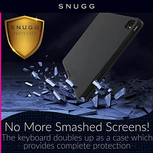 Snugg iPad Pro 12.9 Case with Keyboard (2022 6th Gen/2021 5th Gen) - Bluetooth Backlit Magic Keyboard iPad Pro 12.9-360 Degree Rotatable Keyboard for Apple iPad 12.9 Pro Case with Keyboard - Black