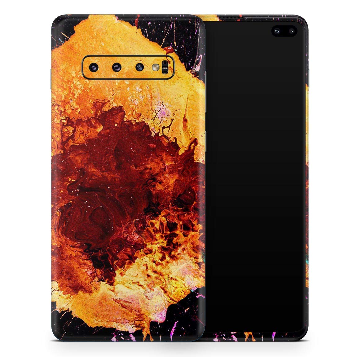 DesignSkinz Liquid Abstract Paint V18 Protective Vinyl Decal Wrap Skin Cover Compatible with The Samsung Galaxy S20 (Screen Trim & Back Glass Skin)