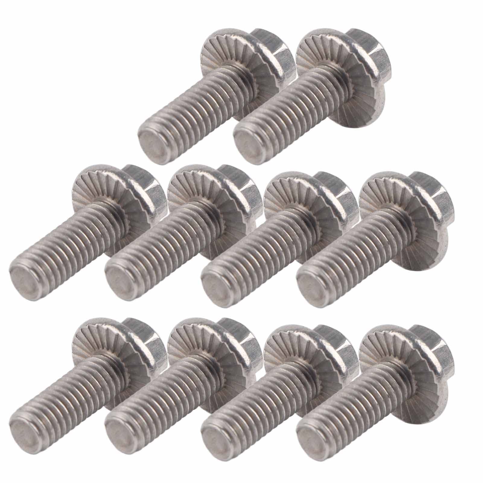 boulon m6 INOX a Bride + 10pcs Head M6 Stainless Steel SS304 Screw kit, Hex Flange Fixing Washer Bolts (M6 * 30) Replacement Accessory