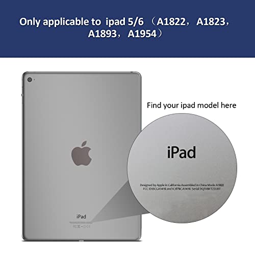 FixCracked 9.7 inch case for ipad 5th/ipad 6th(2017 and 2018 Model), with Pencil Holder, Ultra-Thin Built-in Silicone TPU Soft Shell Protective Cover, with Smart Wake/Sleep Function (Dark Green)…