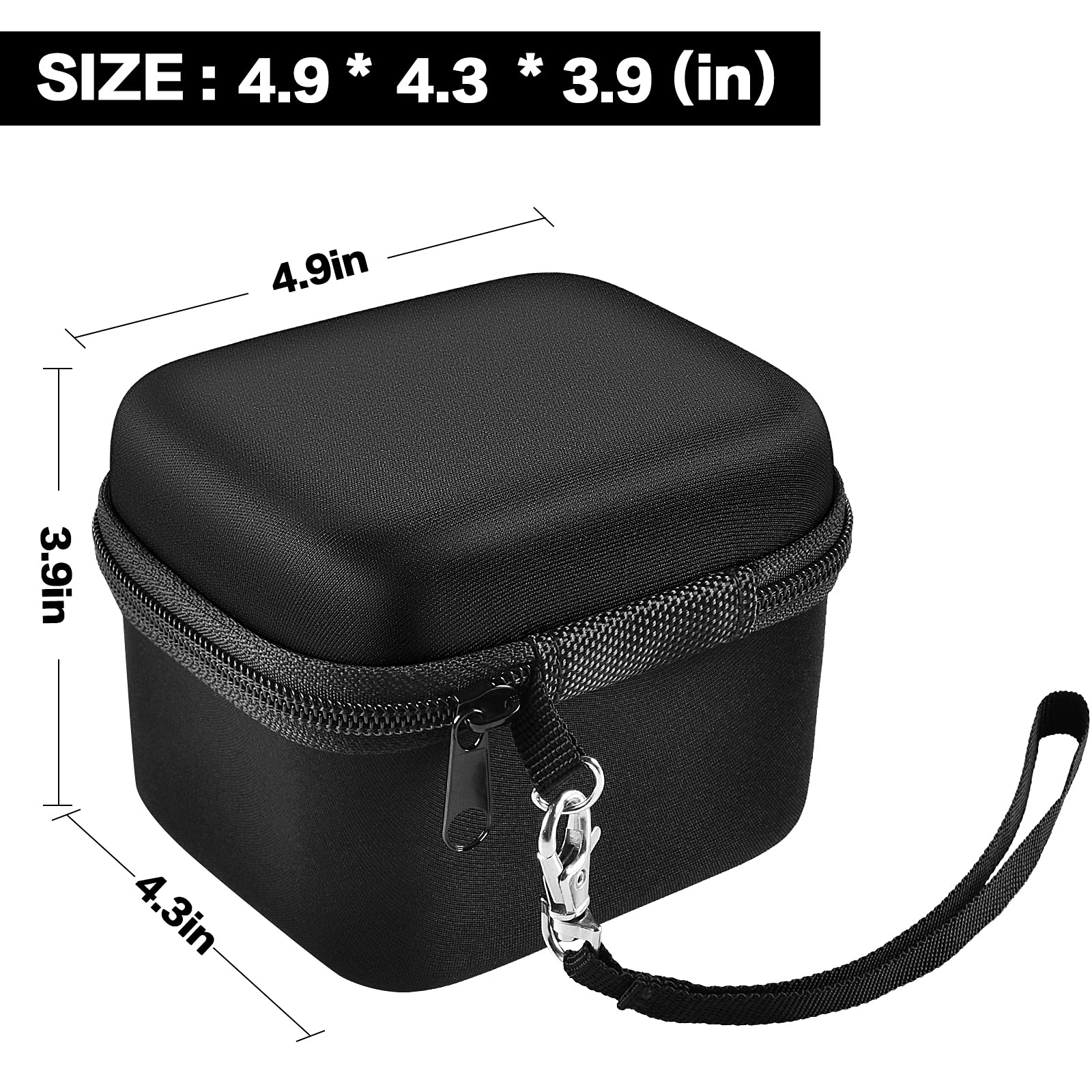 ANKHOH Case Compatible with Skull Shaver Electric Pitbull Pro Razor, Hard Travel Rotary Men Head Shavers Beard Trimmer Storage Bag with Zipper Mesh Pocket for Mustache Grooming Kit,Black-Only Box