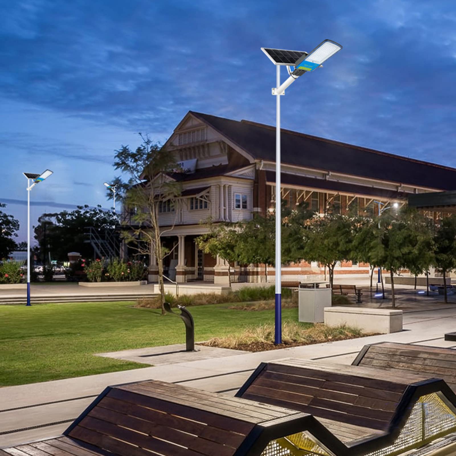 1800W Solar Street Light, 235000 Lumens Dusk to Dawn Solar Outdoor Lights Remote Control Waterproof IP67 6500K Security Solar Flood Light for Yard, Garage, Garden