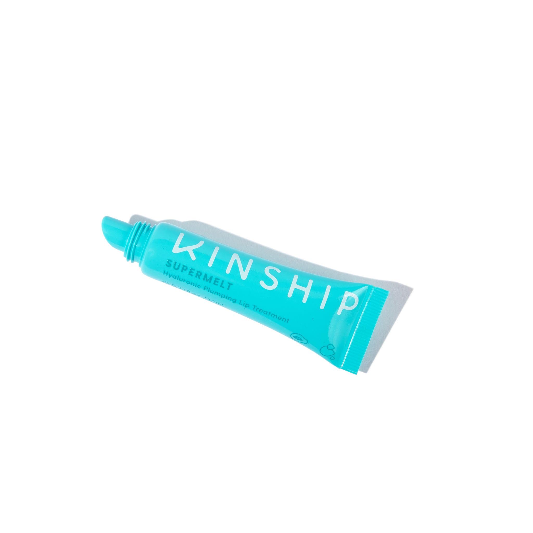 Kinship Supermelt Lip Smoothing Jelly Mask - Moisturizing Daily Lip Treatment + Hyaluronic Acid - Hydrating + Exfoliating Lip Gloss - Soft + Plump - Quick Melting Balm - Soothe Dry Lips (.3 oz)