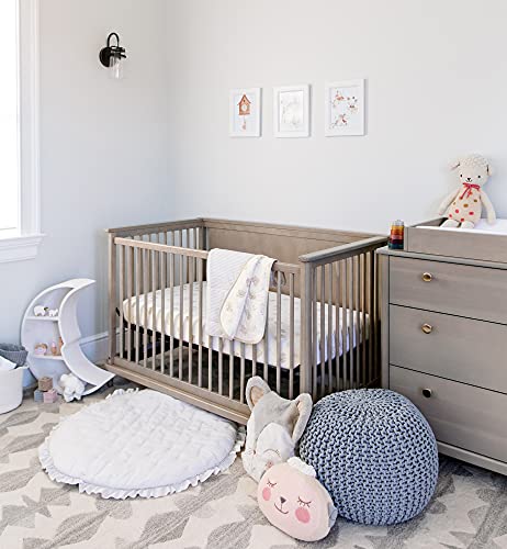 Burt's Bees Baby - Reversible Blanket, Nursery, Stroller & Tummy-Time Organic Jersey Cotton Quilted Infant & Toddler Bedding
