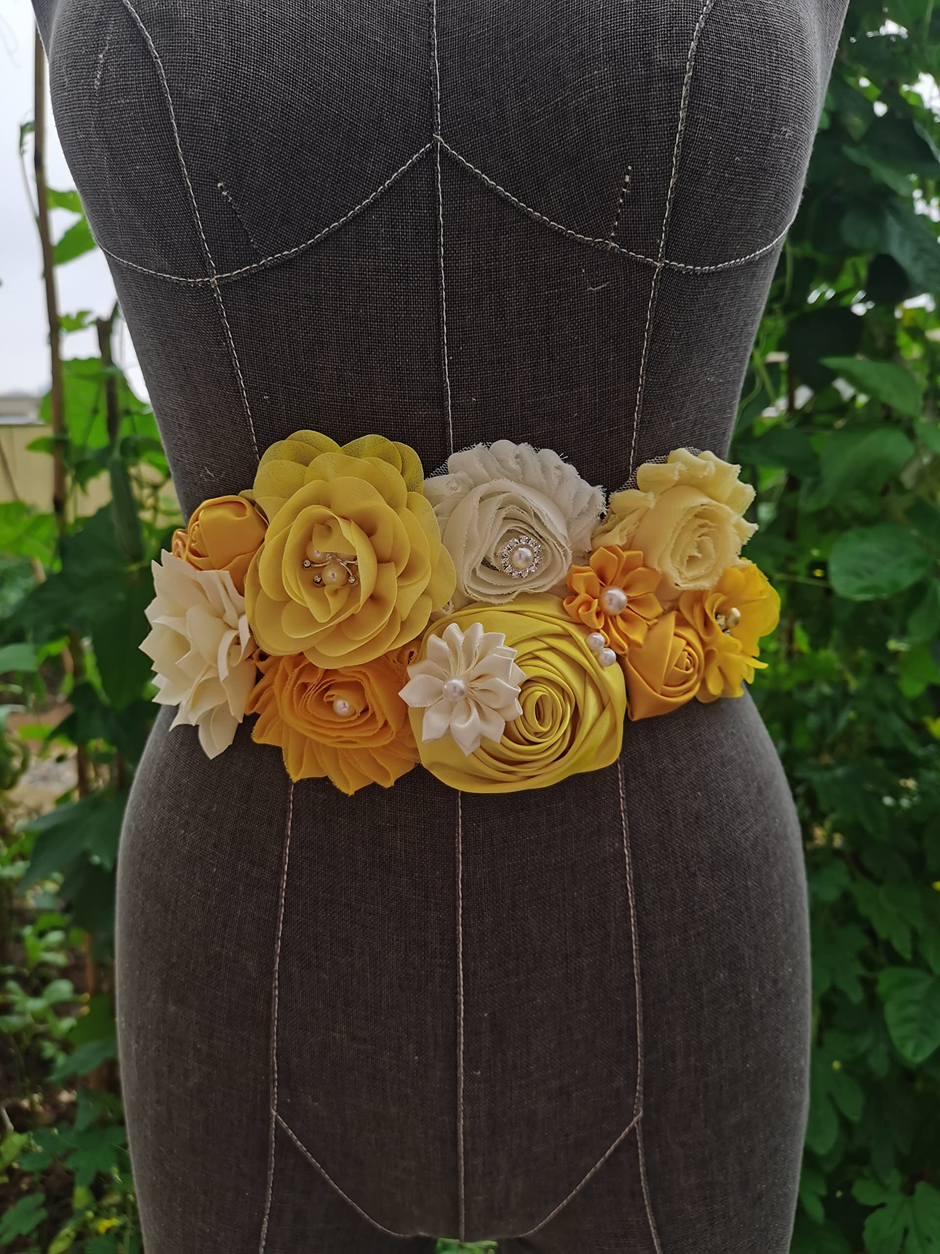 HOSINSECT New Maternity Pregnancy sash for Mom to be Baby Shower sash (Yellow)