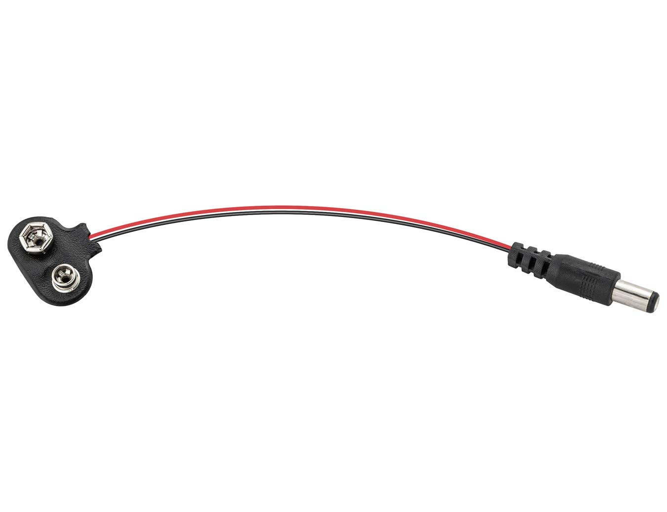 9v Battery Clip with DC 5.5mm x2.1mm Plug, 10 PCS 9v Battery Adapter for Arduino T Type