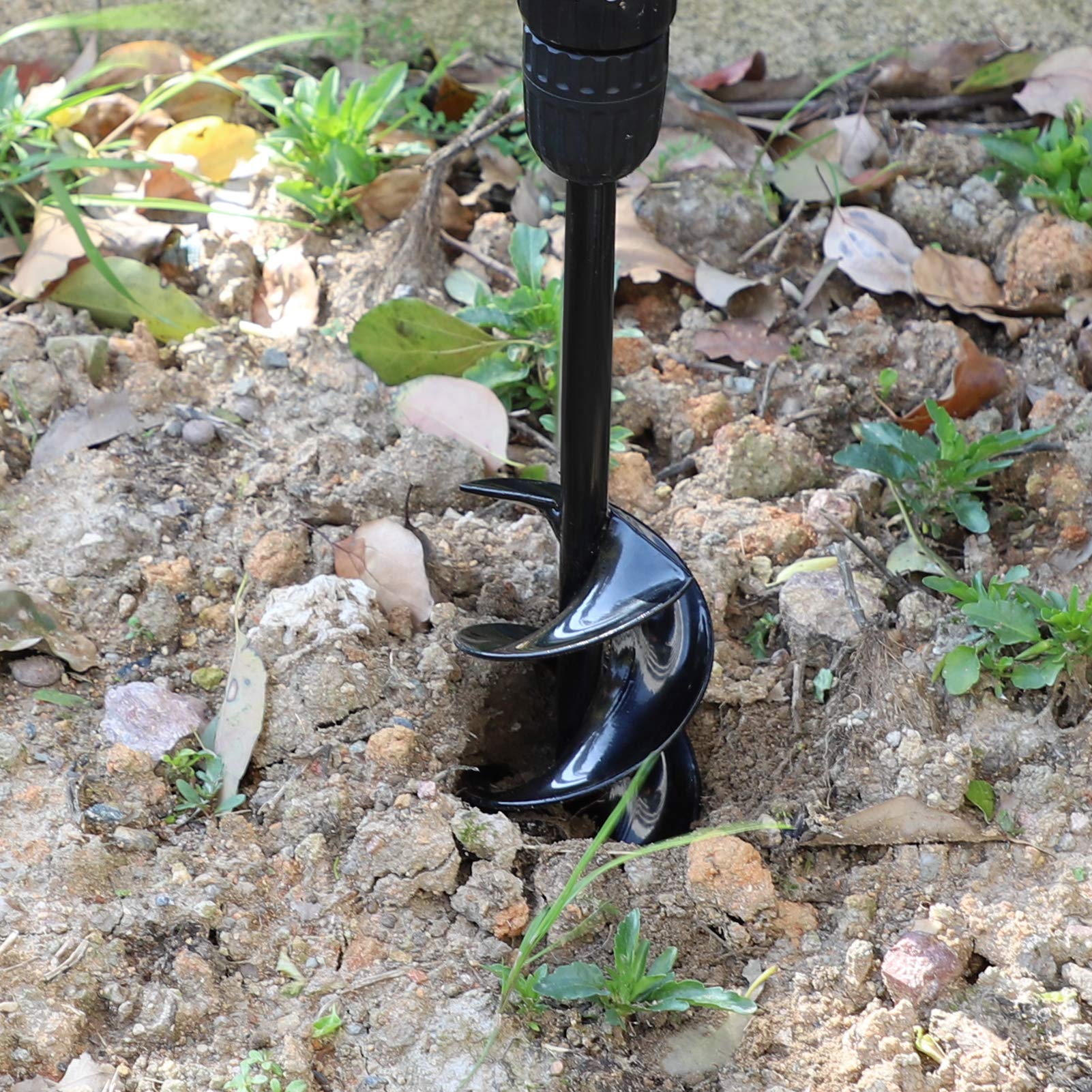 Auger Drill Bit for Planting 3"x12" Upgrade Garden Auger Spiral Drill Bit Bulb Planter Auger Post Hole Digger Garden Spiral Hole Drill Soil Auger Planting Auger for Hex Driver Drill Solid Shaft