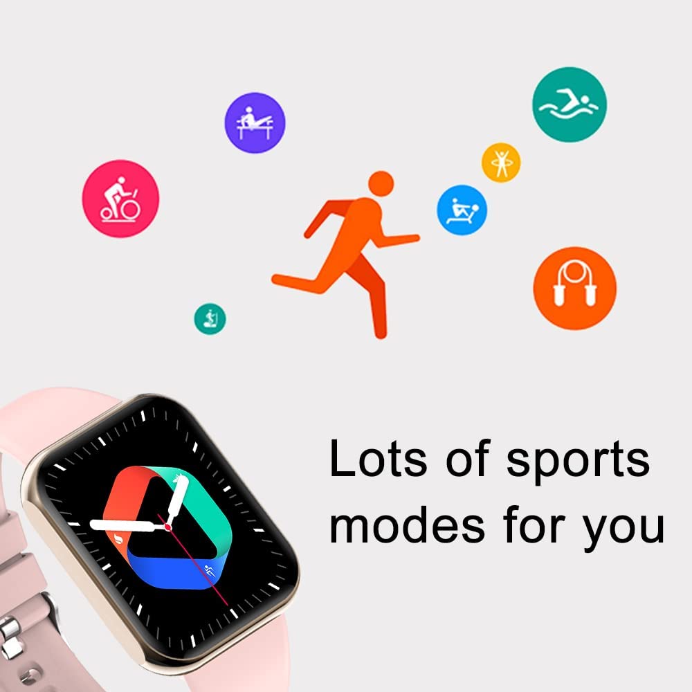 1.8" Smart Watches for Men Women Full Touchscreen Waterproof Smartwatch with Sports Activity Calorie Steps Counter Fitness Tracker for Android iOS