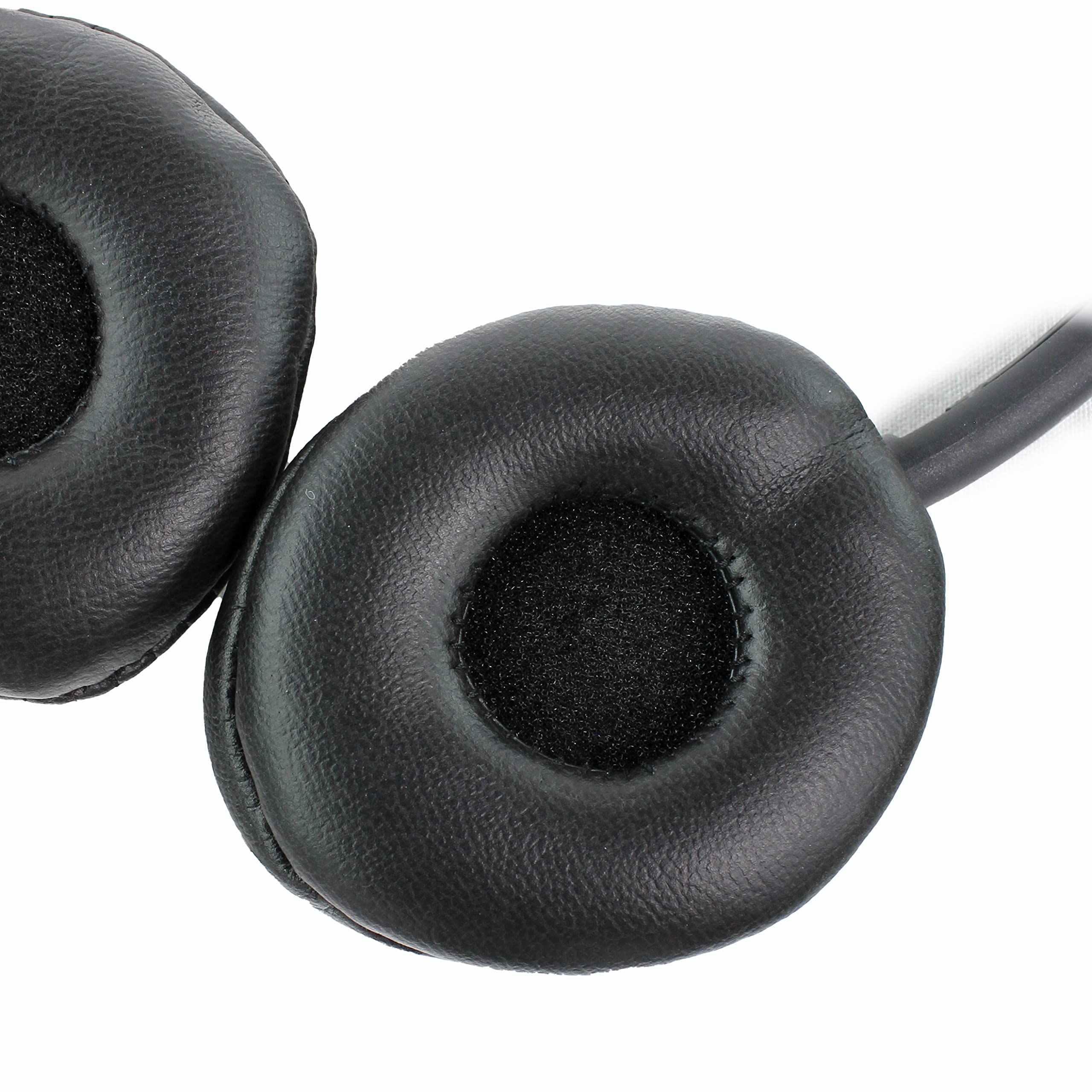 Soundnetic SN313 Classroom Over The Head Stereo Headphones with Leatherette Earpads, Black, Count of 100, Pack of 1