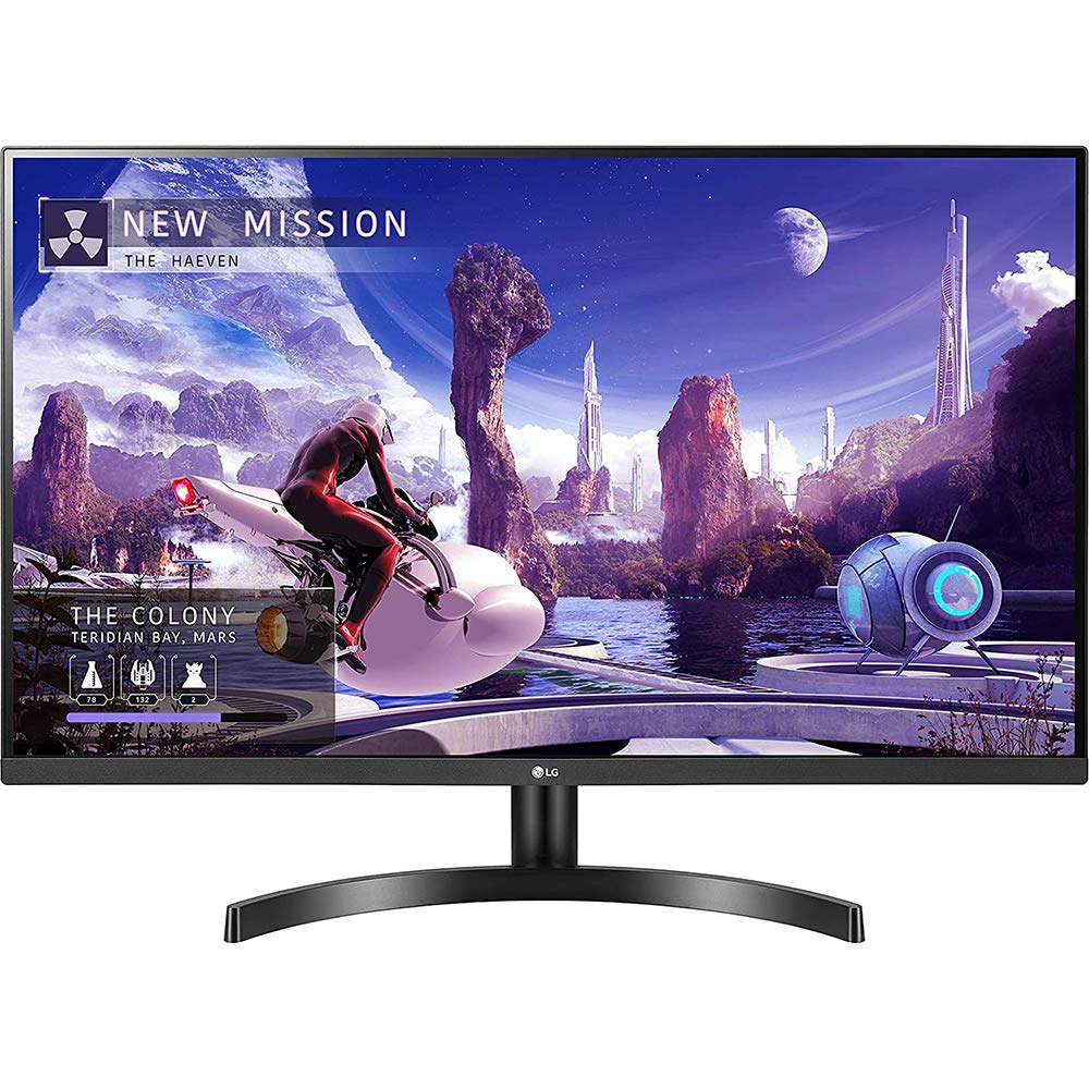 LG 27QN600-B 27 inch QHD 2560x1440 IPS Monitor with AMD FreeSync HDR10 Bundle with Deco Gear HDMI Cable 2 Pack + Gamer Surface Mousepad + Screen Cloth