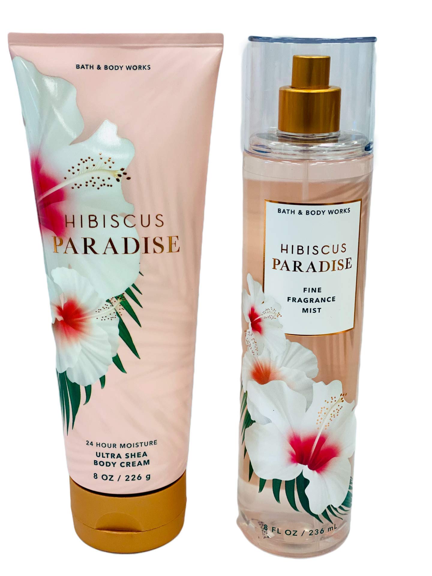 Bath & Body Works Holiday 2020 Fragrance Collection (Hibiscus Paradise MistShea Set, 2 pc Set)