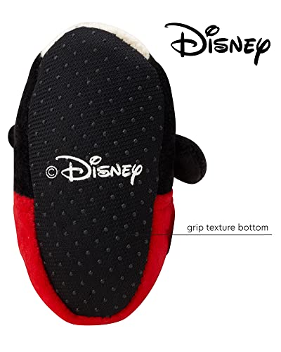 Disney Baby Boys' Mickey Mouse Booties - Soft Fleece Slipper Socks (Newborn/Infant), Size 12-18 Months, Mickey