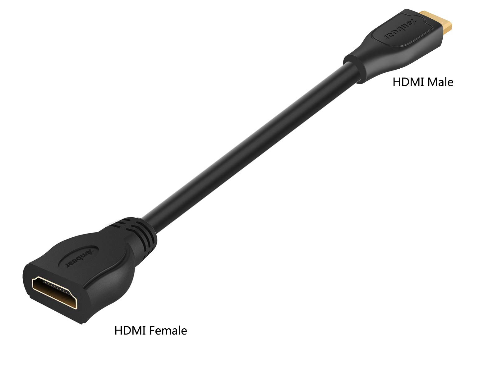 Anbear 4K HDMI Extension Cable 2FT, High Speed HDMI Extender Cable 4K@60HZ(Male to Female) Compatible for Xbox One,PS5,PS4,Roku TV Stick,Blu Ray Player