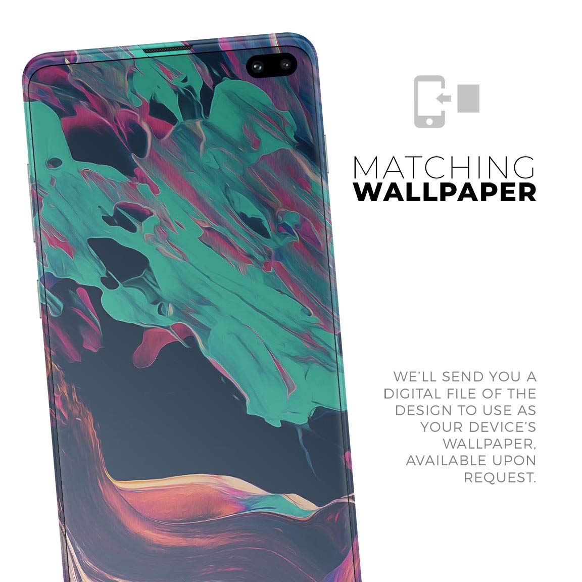 DesignSkinz Liquid Abstract Paint Remix V31 Protective Vinyl Decal Wrap Skin Cover Compatible with The Samsung Galaxy S20 (Screen Trim & Back Glass Skin)