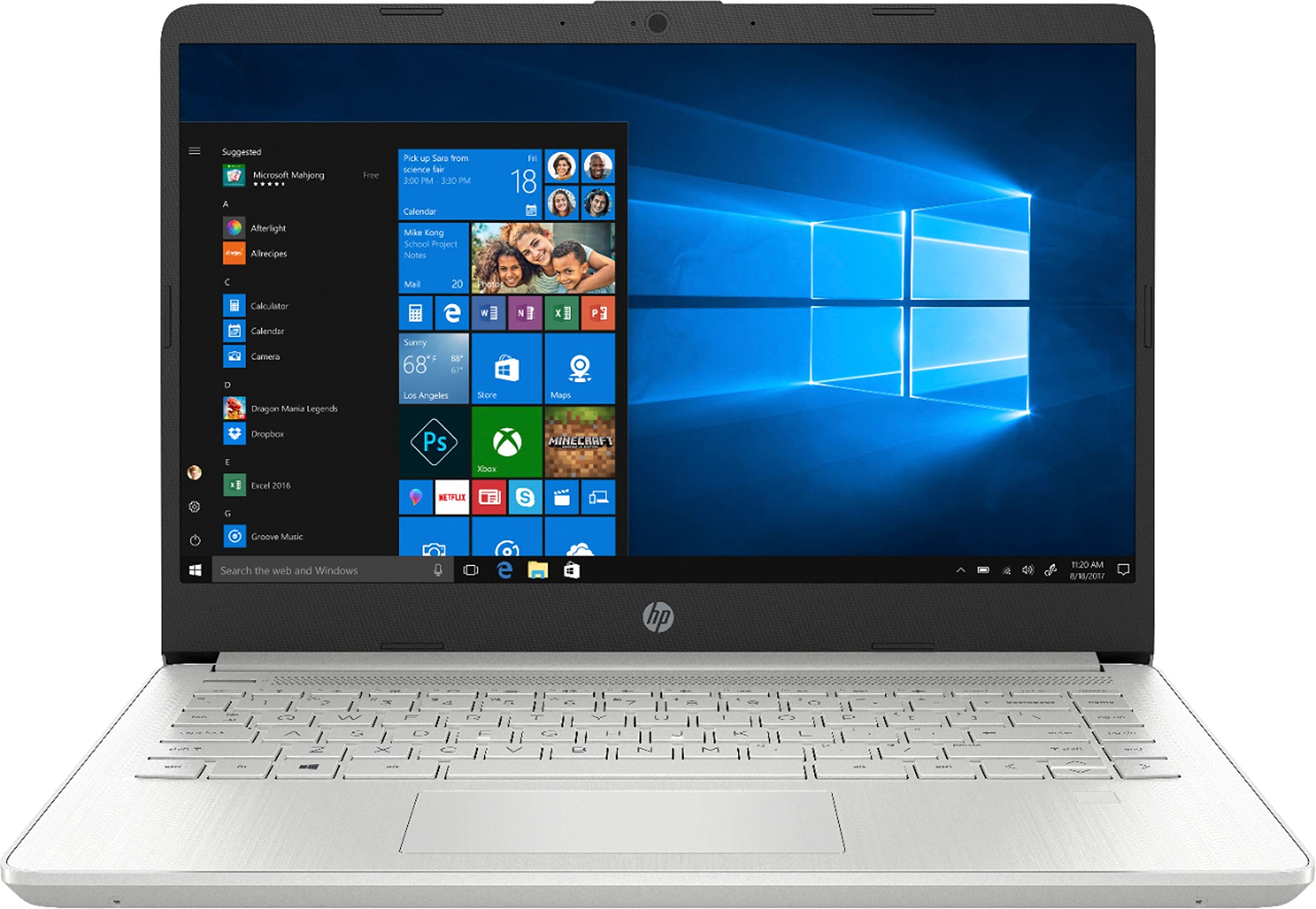 HP - 14" Touch-Screen Laptop - Intel Core i3-8GB Memory - 256GB SSD - Natural Silver 14-dq2013dx
