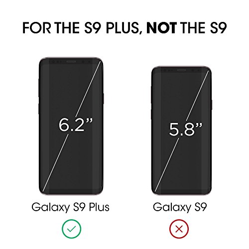 amFilm Glass Screen Protector for Samsung Galaxy S9 Plus, 3D Curved Tempered Glass, Dot Matrix with Easy Installation Tray, Case Friendly (Black)