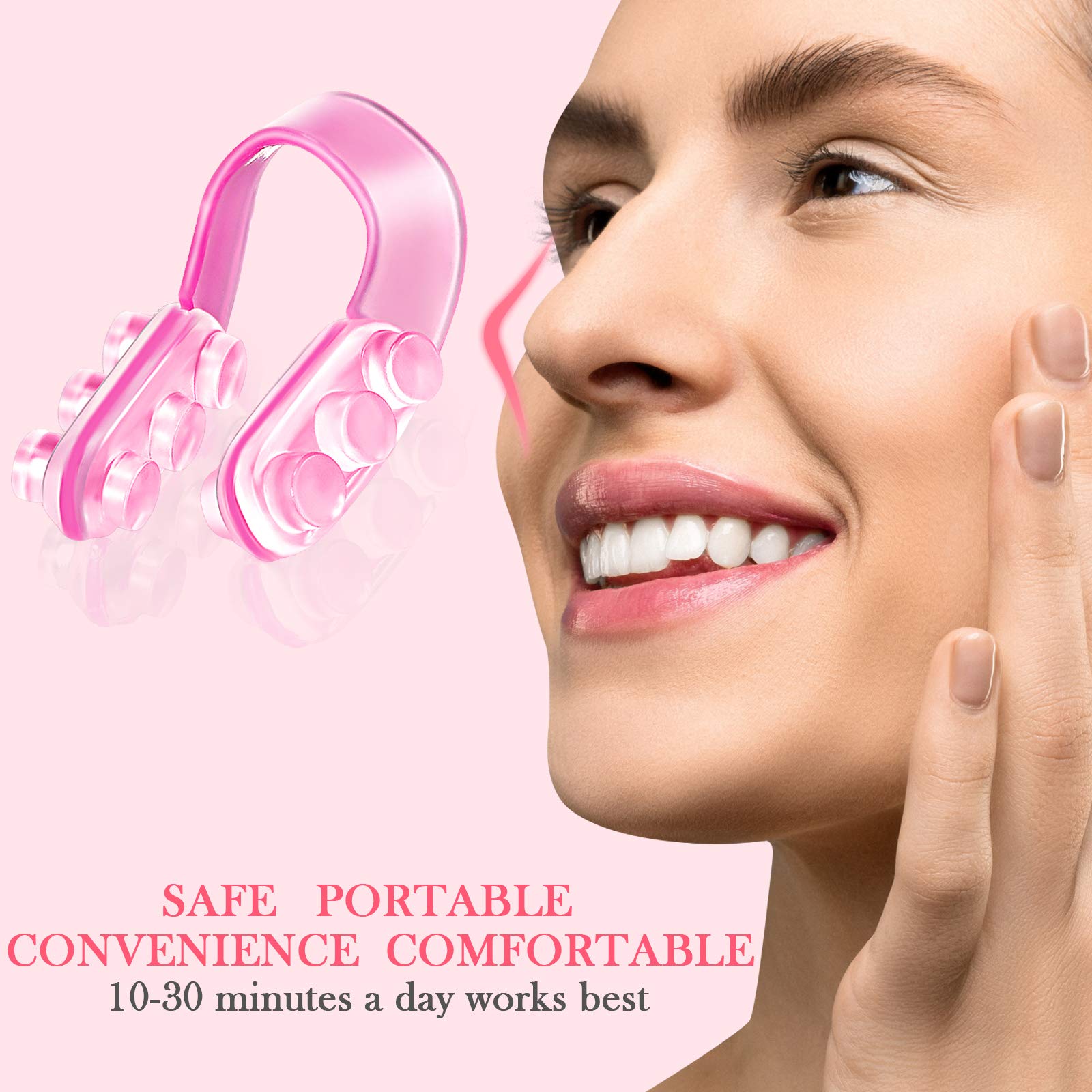 7 Pieces Nose Up Lifting Shaper Clips Set Nose Bridge Slimming Tool Silicone Lifter Beauty Clip Tools for Wide Low Curved Big