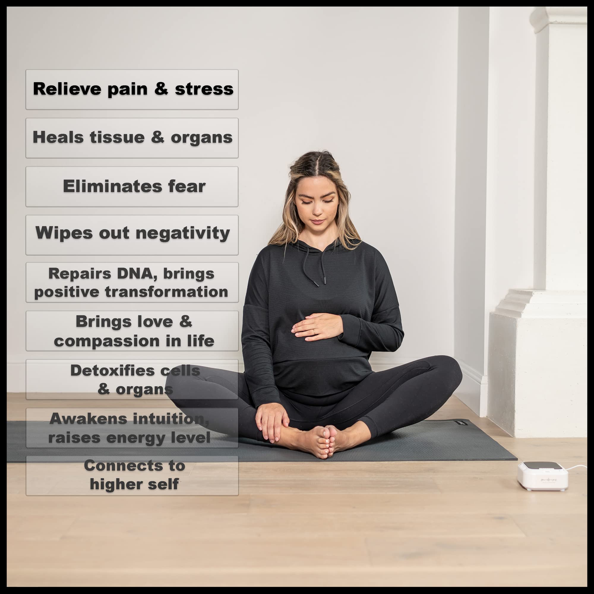 SoundScapes Portable Sound Machine with Solfeggio Tones! White Noise Machine for Sleeping Baby, Kids or Adults. 9 Tones, Night Light, Ocean Soundscape, Fan Noise and Lullaby Sleep Machine