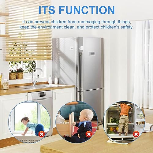 2 Pcs Child Safety Locks - Versatile Locks for Refrigerators, Cabinets, and Drawers - For Protecting Your Home