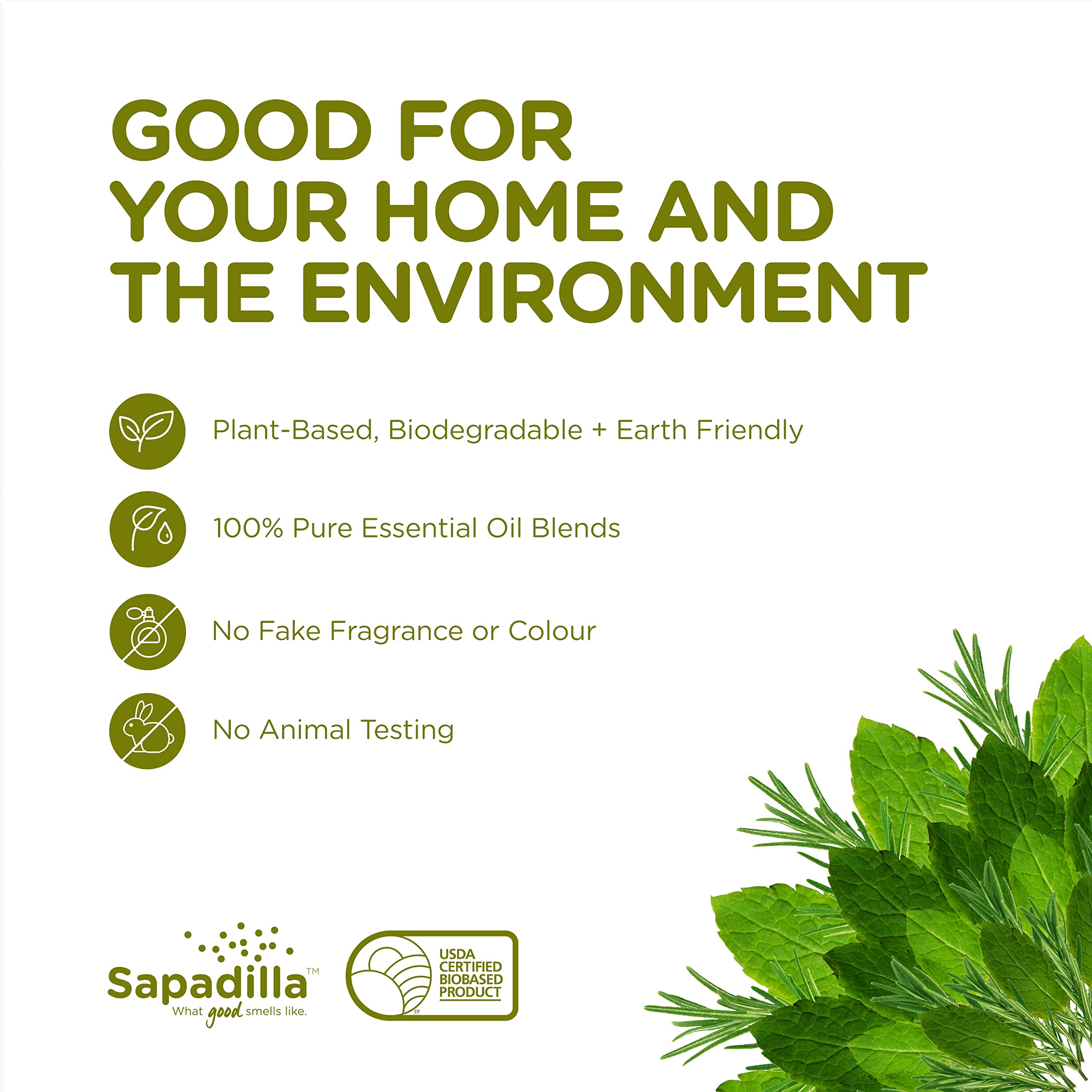 Sapadilla Liquid Hand Soap - Rosemary + Peppermint - Made with 100% Pure Essential Oil Blends, Cleansing & Moisturizing, Aromatic & Fragrant Hand Soap, Plant Based, Biodegradable, 12 Ounce (Pack of 2)