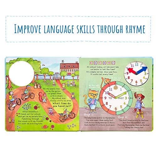 Amonev Clock Book Time Teaching Story Book Tell Us The Time Milo!