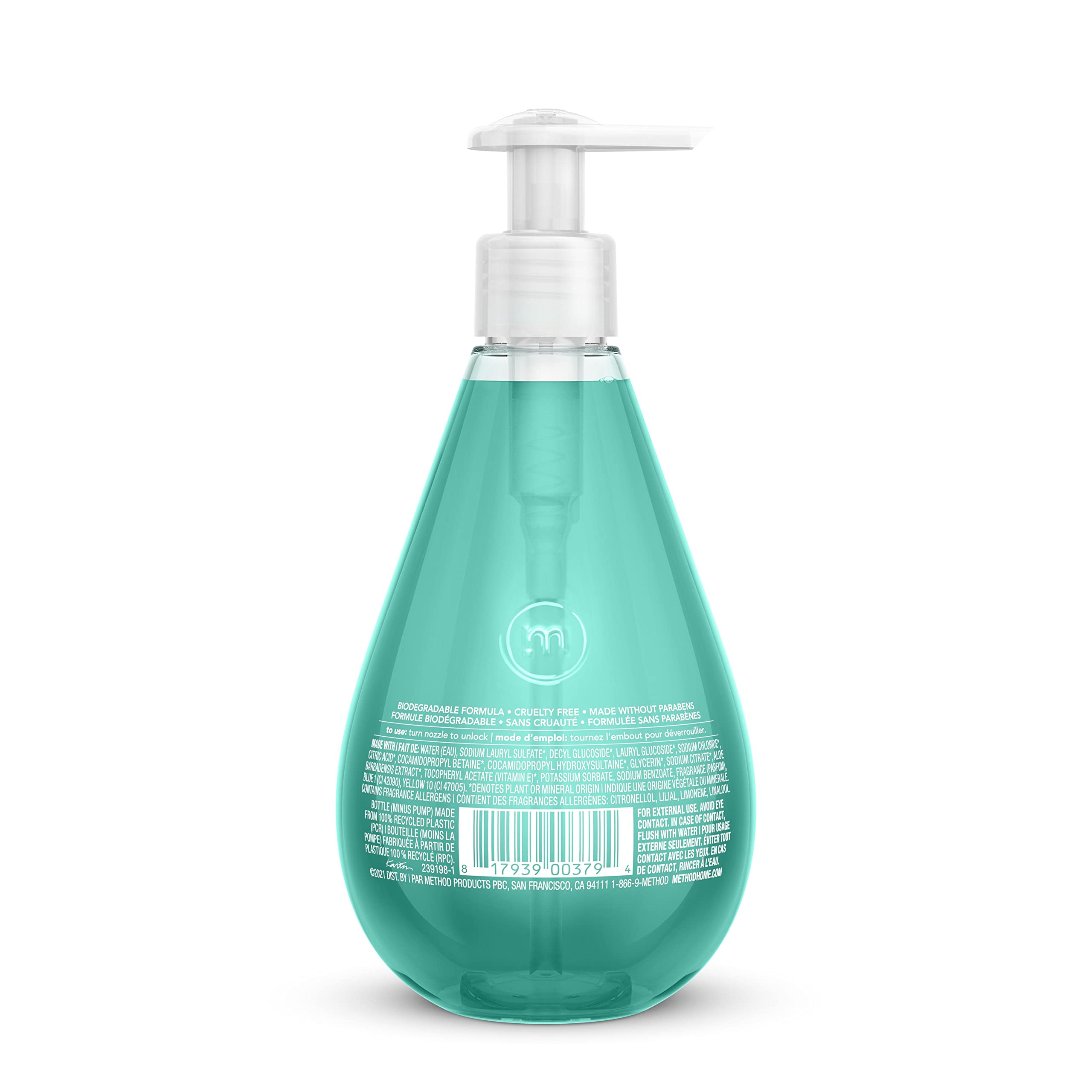 Method Gel Hand Soap, Waterfall, Biodegradable Formula, 12 fl oz (Pack of 3)