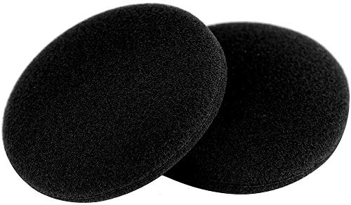 D & K Exclusives Ear Cushions Ultra Soft Foam Cover 2.4" inch Replacement for Most Standard Size Office Telephone Headsets, Headphones, Earphones Earbuds (Black) 10 Pack