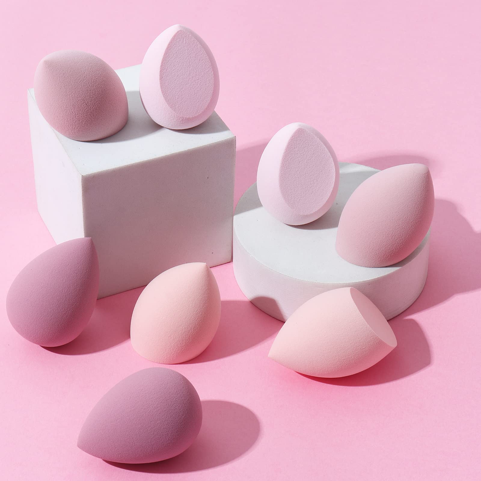 8 PCS Makeup Sponges Blender Latex-Free Vegan Beauty Sponge Professional Beauty Sponge Blender Makeup Egg Foundation Blending