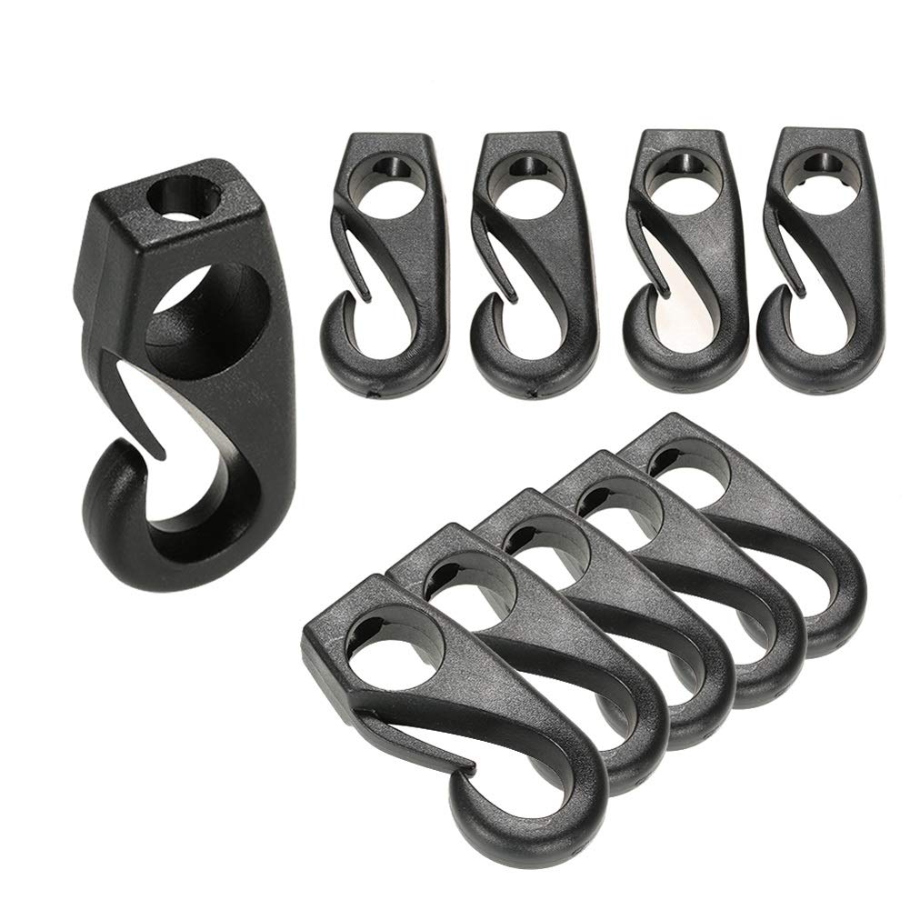 10pcs Sailing Clips Accessories Marine Kayak Canoe Tie Down Shock Line Plastic Bungee Hook Rafting Loop Buckle Water Sports
