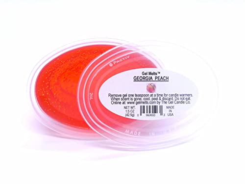 3 Pack Georgia Peach Aroma Gel Melts for Warmers and Burners by The Gel Candle Company Peel, MELT and Enjoy