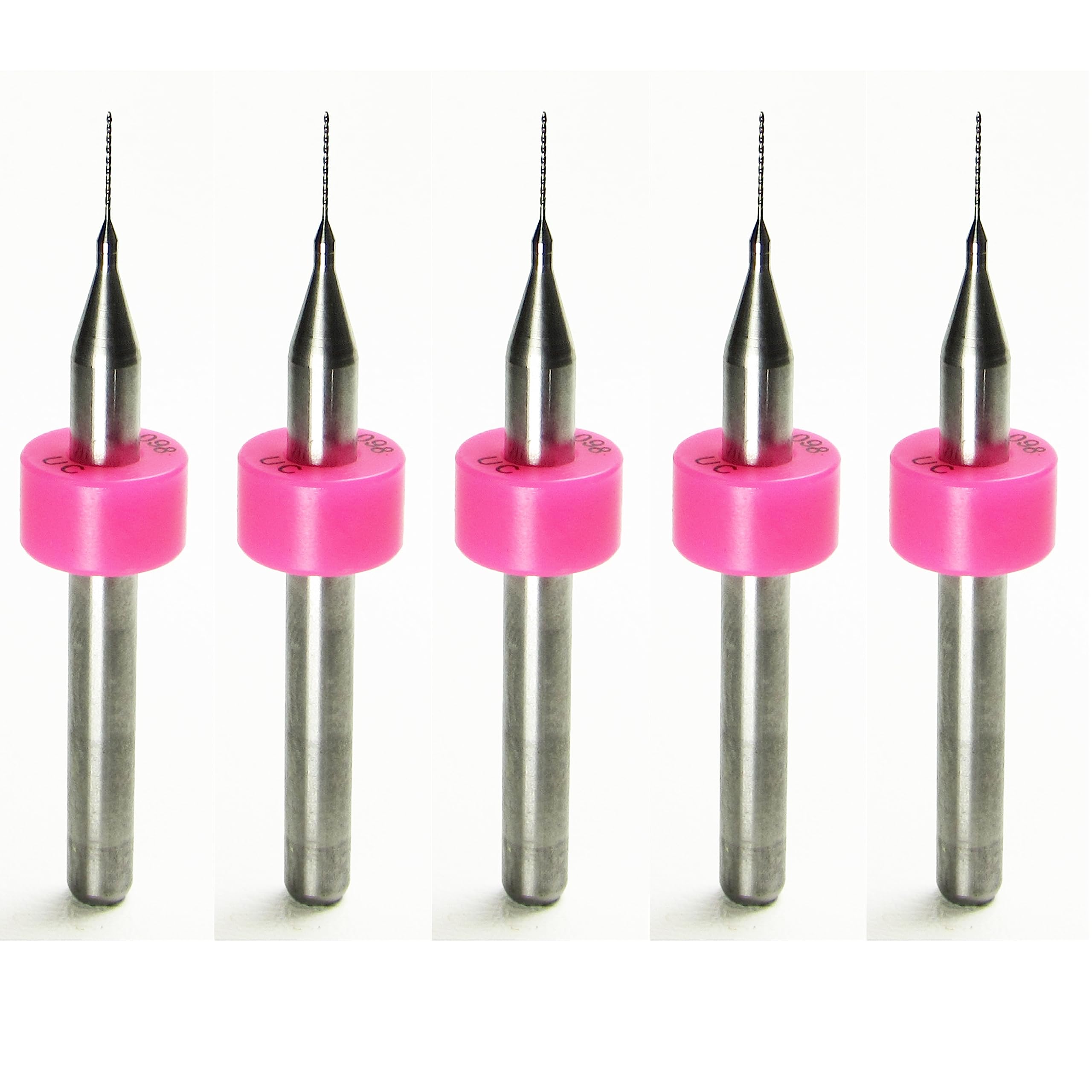 Carbide Drill Bits with 1/8" Shanks for Metal Aluminum Plastic Acrylic Wood Carbon Fiber Mini Small (#87 .010" .25mm)
