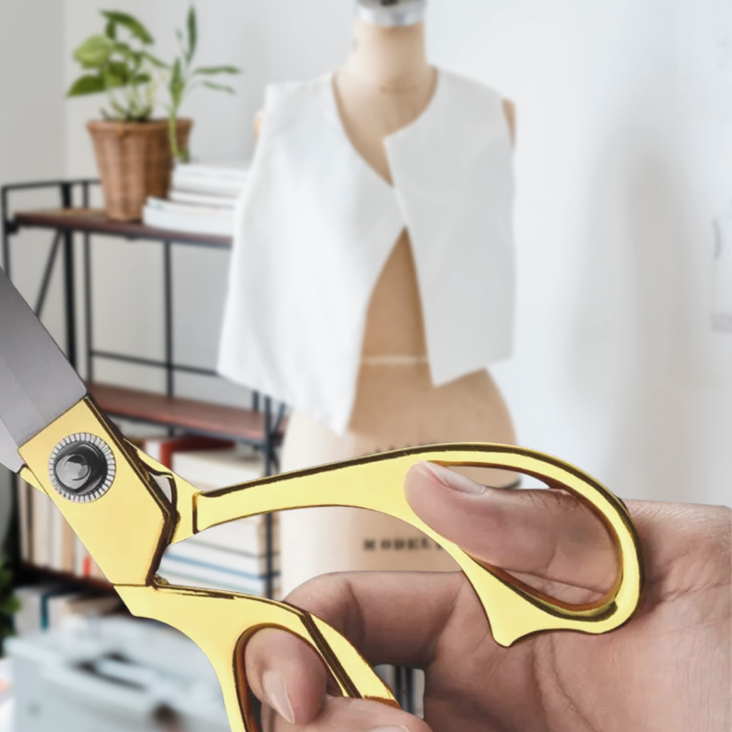 10.5" Heavy Duty Gold Scissors – Sharp Stainless Steel Scissors Gold 10.5 Inch All Purpose Scissors Professional Scissors Heavy Duty Grand Opening Scissors Best Gold Scissors for Office