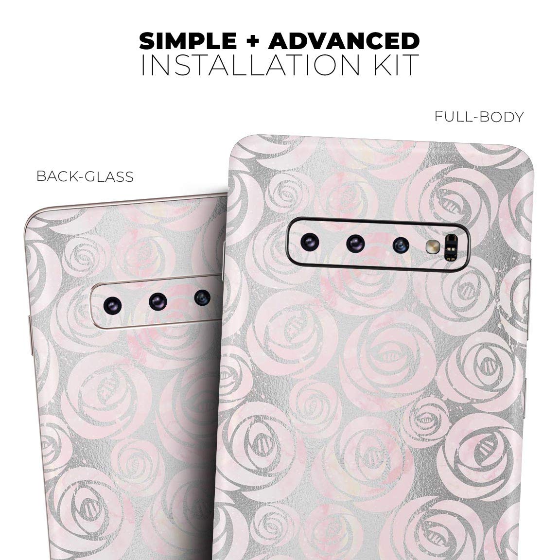 DesignSkinz Karamfila Silver & Pink Marble V15 Protective Vinyl Decal Wrap Skin Cover Compatible with The Samsung Galaxy S20 (Screen Trim & Back Glass Skin)