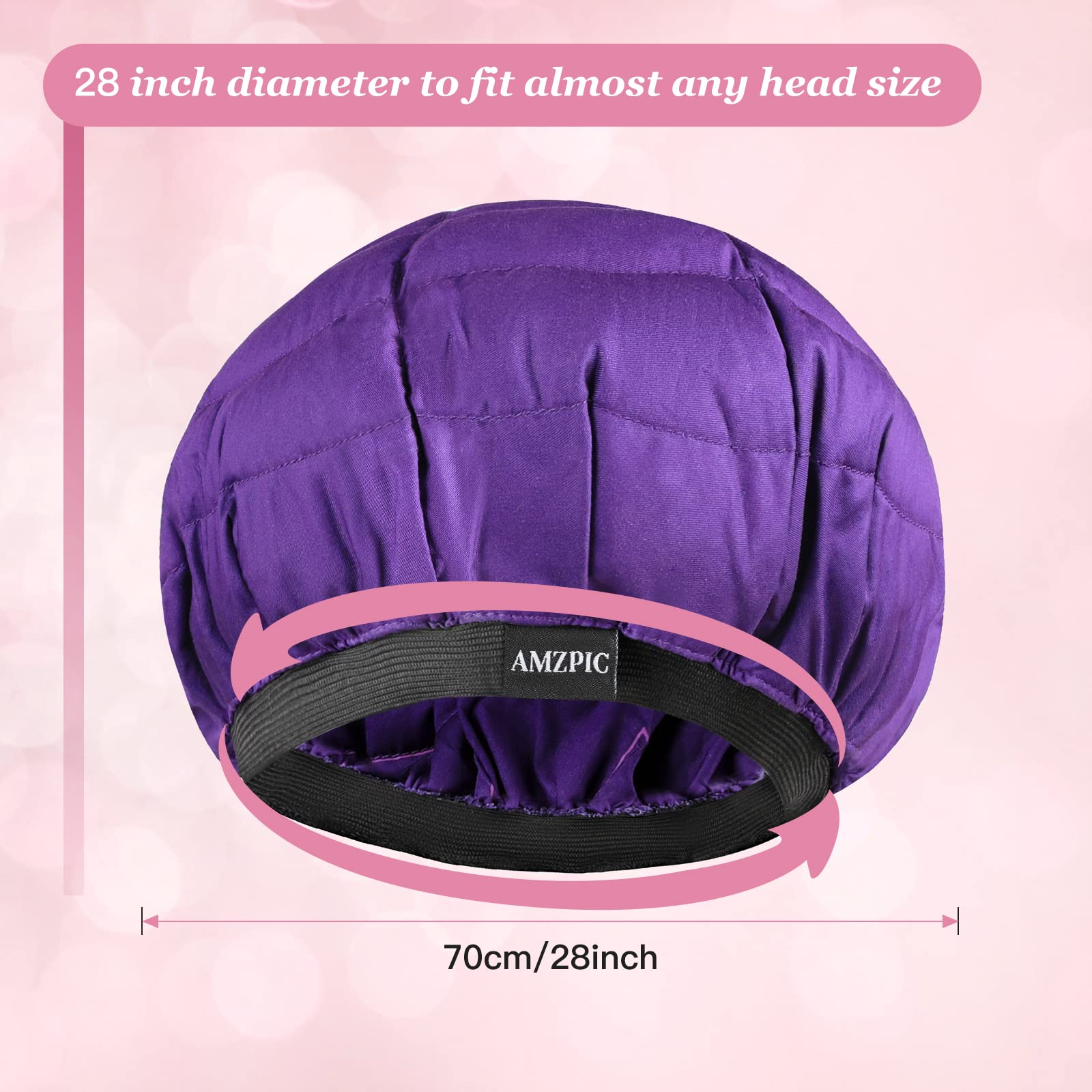 Cordless Deep Conditioning Heat Cap - Safe, Microwavable Heat Cap for Steaming, Heat Therapy for Hair, Flaxseed Seed Interior for Maximum Heat Retention (Second Generation)
