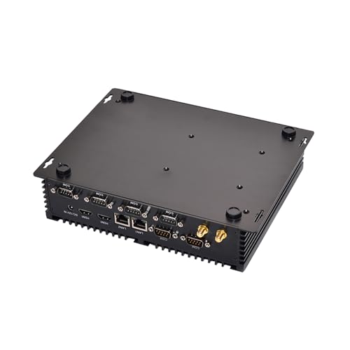 HUNSN Fanless Industrial PC, Mini Computer, Core I7 4500U 4510U 4578U, Windows 11 / Linux Ubuntu, IM04, 2 x HDMI, 2 x LAN, 6 x COM, 4 x USB3.0, 4 x USB2.0, 8G RAM, 512G SSD, 1TB HDD