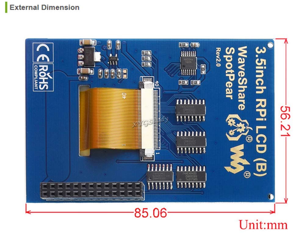 3.5 inch Resistive Touch Screen LCD IPS Screen Display 320×480 for Raspberry Pi 4 3 2 1 Model B B+ A+ Raspbian Ubuntu Driver provided @XYGStudy
