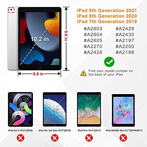 AVAWO Kids Case for iPad 10.2 9th & 8th & 7th Generation, iPad 10.2 2021/2020/2019 Case - with Shoulder Strap - Light Weight Shock Proof Handle Stand Kids Friendly Case for All iPad 10.2 inch, Purple