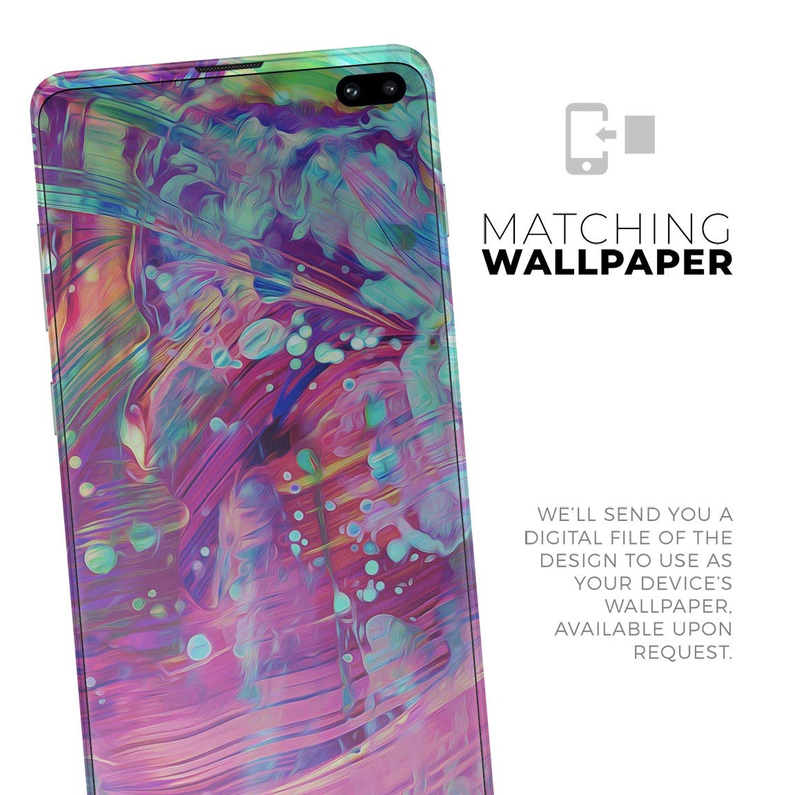 DesignSkinz Liquid Abstract Paint Remix V41 Protective Vinyl Decal Wrap Skin Cover Compatible with The Samsung Galaxy S20 (Screen Trim & Back Glass Skin)