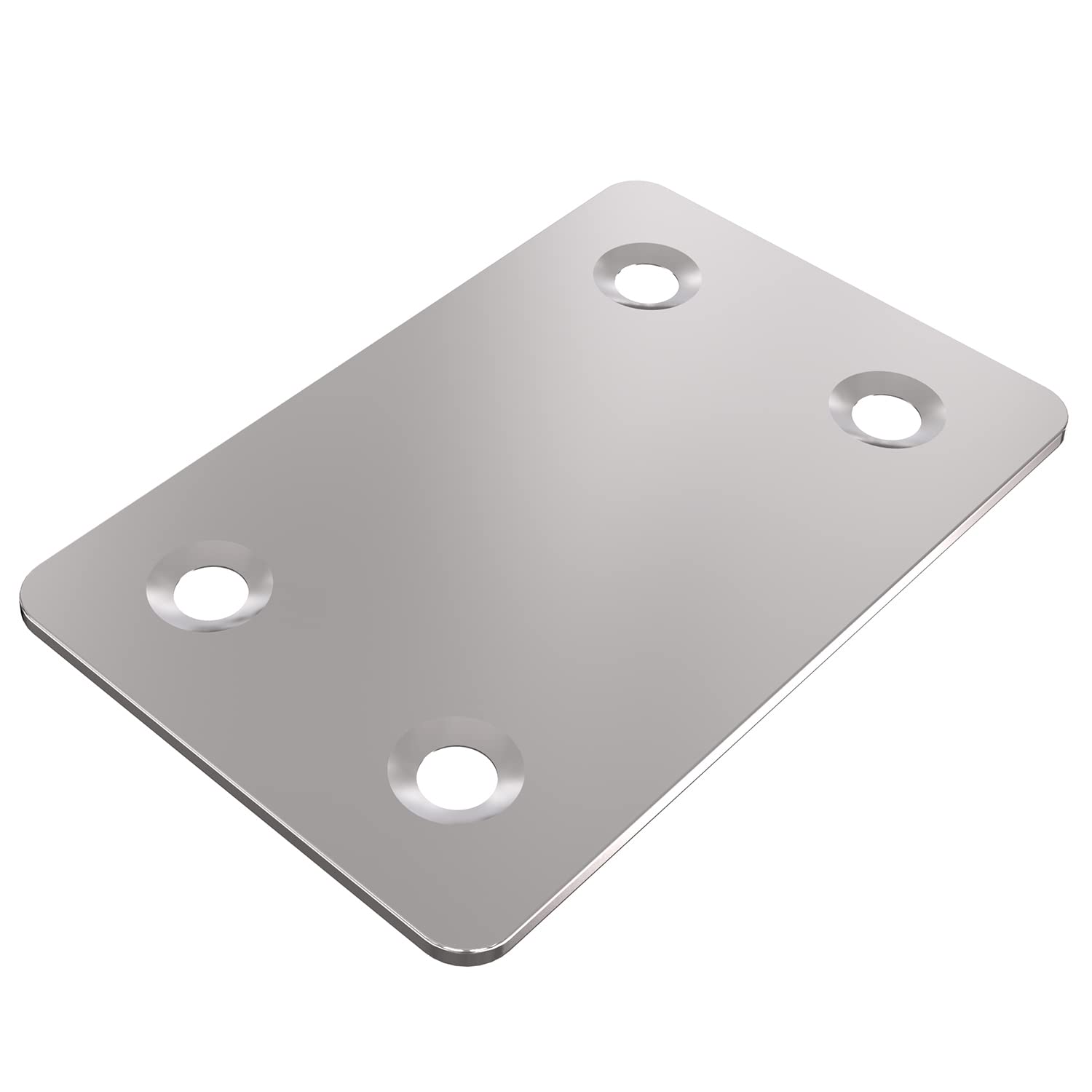 2.4 x 1.5 Inch Metal Flat Straight Mending Plates Fixing Corner Brace with Screws for Furniture, Wood, Shelves, Cabinet, 12 Pcs