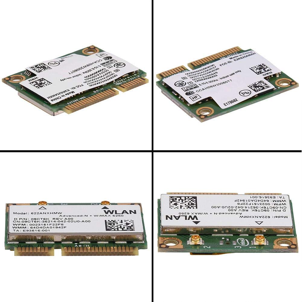 2.4G/ 5G Dual Band Wireless, 300Mbps AC 802.11 A/B/H/G/N Half Height Mini PCI-E WiFi Network Card for Intel 6250 WiMax Compatible with DELL/Asus/Toshiba/Acer